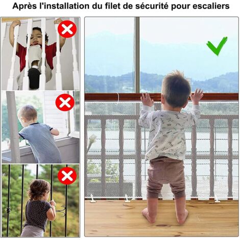 Child Safety Net - Durable Balcony Protection Net, Easy to Install and ...