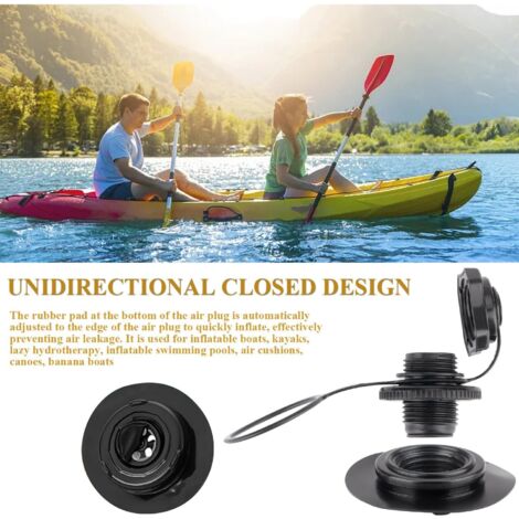 Pcs Inflatable Boat Air Valve Black Inflatable Canoe Valve Replacement ...