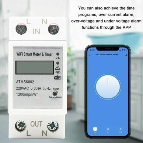 WiFi Smart Electric Meter Smart Energy Meter Timer Handy APP Fernbedienung