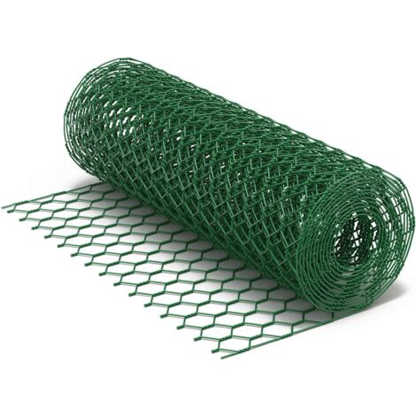 Grüner Maschendraht, verzinkter Stahl, PVC, quadratische Masche, 25 x ...