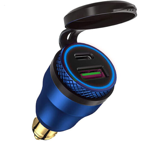 GABRIELLE Motorrad-USB-Zigarettenanzünder-Adapter, Dual-USB-Buchse, 12 ...