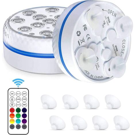 GABRIELLE Swimming Pool Light Bulb, Waterproof Multicolor Underwater ...