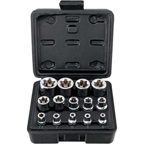 GABRIELLE 14pcs E Torx Socket Set E4 E24 Auto Repair Tool Combination Kit