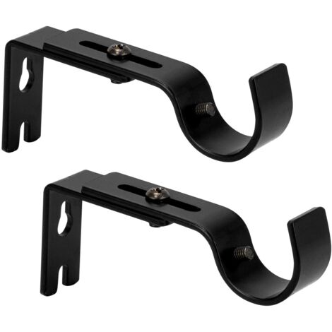 Set of 2 adjustable wall brackets, black
