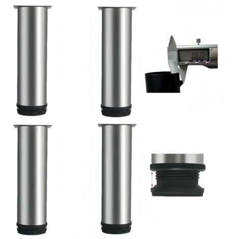 4 pieces Furniture Legs, Adjustable Stainless Steel Furniture Legs ...