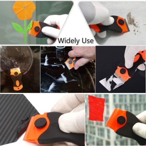 Pack Ceramic Scraper Set with 20 Plastic Scrapers and 20 Metal Blades ...