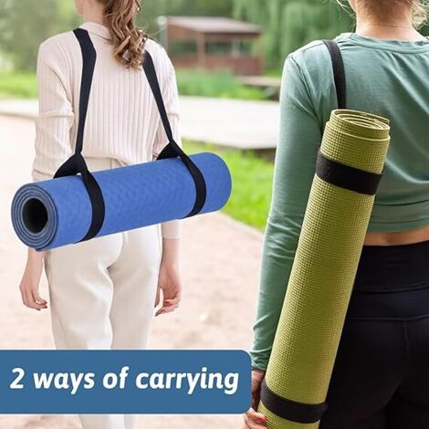 Yoga Mat Carrying Strap - Polyester - Black - 38mm x 1.5m ...