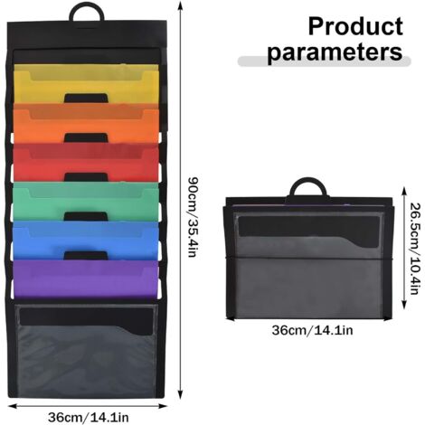 Wall Hanging File Organizer, A4 Magazine Holder Wall Mounted Display ...