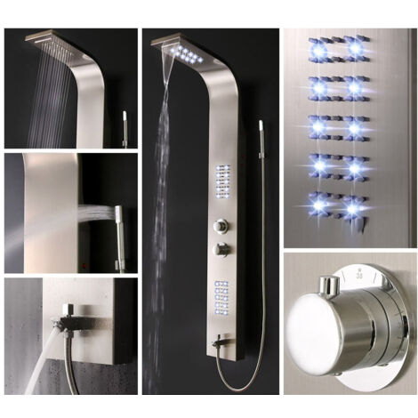 Home Deluxe - Panel de ducha LED con rociador ORINOCO