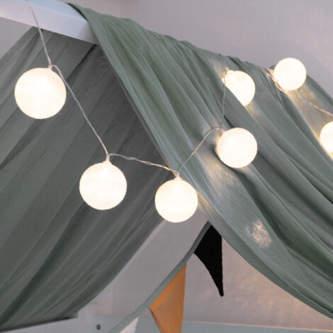 Home Deluxe - Luces de hadas LED con bola de algodón NINO