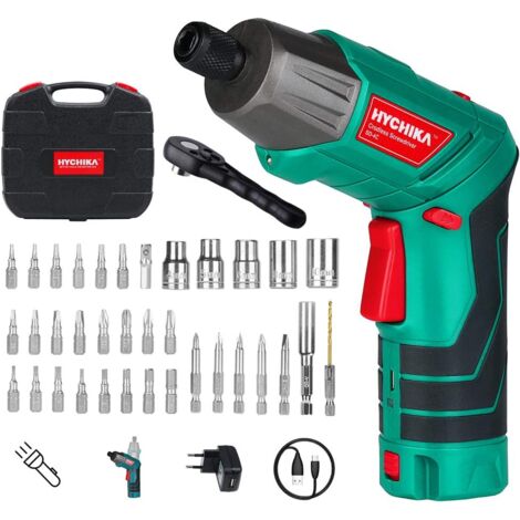 Electric Screwdriver, 6N·m Max Torque HYCHIKA Cordless Screwdriver ...