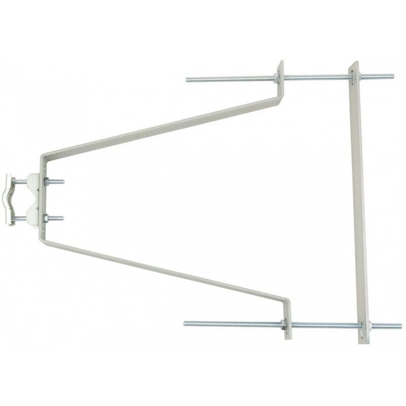 Kit de fixation mural acier deport 350mm pour mât Ø 25-50mm + 2 ...