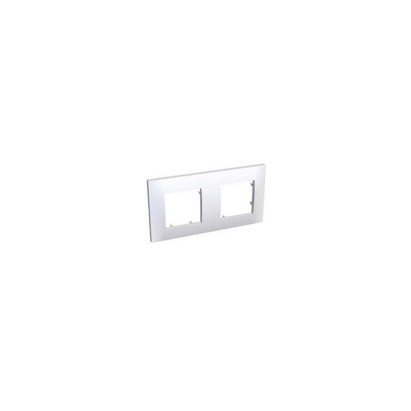 Plaque double blanche horizontale 2 postes entraxe 71mm pour ...