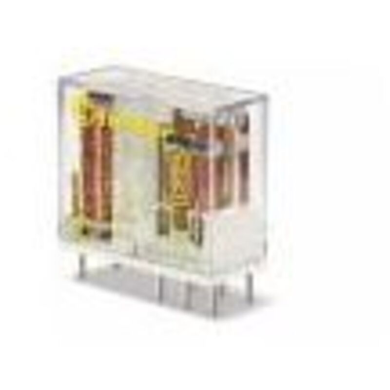 Relais circuit imprimé 8A 60Vdc 2P contact guide 1R + 1T pas de 5mm ...