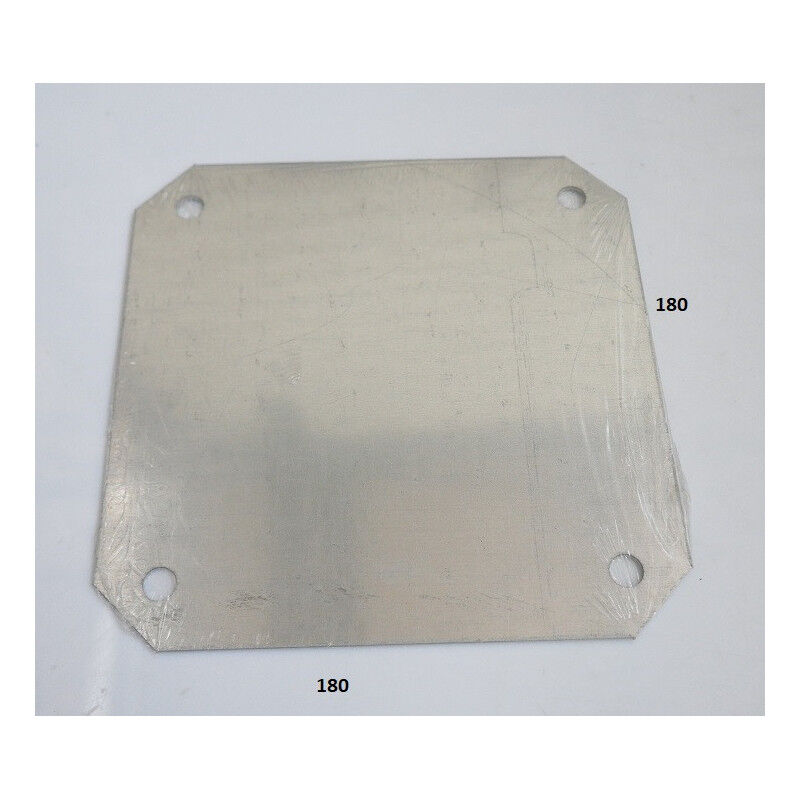 Platine métallique pleine 180x180mm acier galva pour boite soudée ...