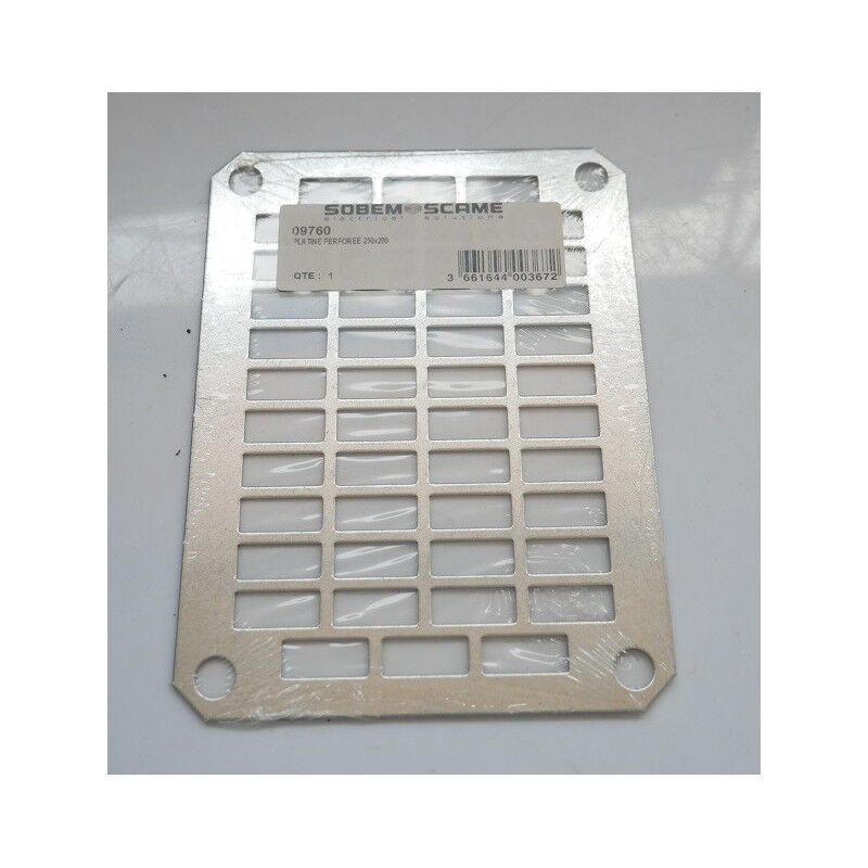 Platine métallique perforée 200x150mm acier galvanisé pour coffret ...