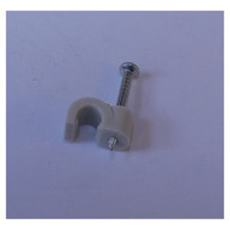 Attaches pontet à clouer Ø 3-4mm (boite de 100) cavalier gris pour fixation de gaines, tubes et ...