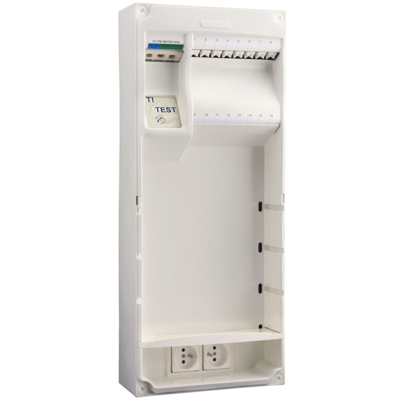 Coffret de communication Grade 3 équipé DTI + 8 prises RJ45 ...
