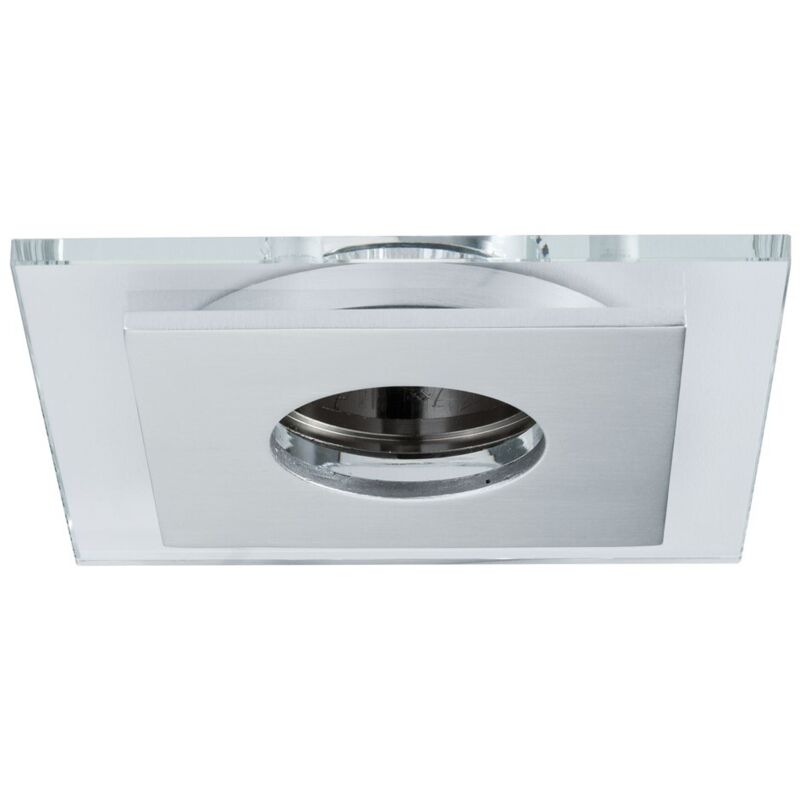 Spot encastré carré gris alu brossé et verre 120x120mm pour lampe max ...