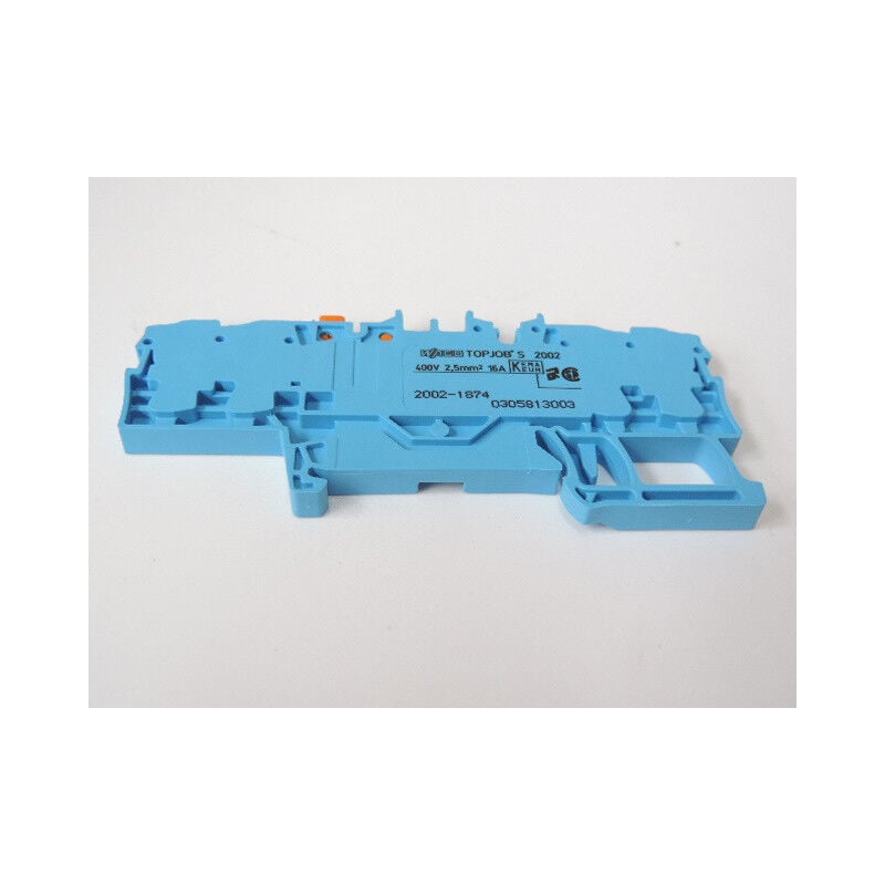 Bloc de jonction sectionnable bleu pour 4 fils souple 4mm² max pose sur ...