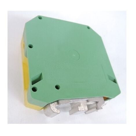 Bloc de jonction 1 étage 2 connexions vert/jaune pour conducteur de ...