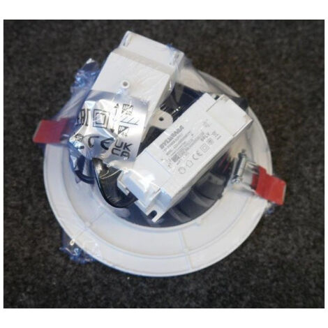 Spot encastre LED 8W downlight rond blanc fixe Ø 165x55mm 4000K 800lm ...