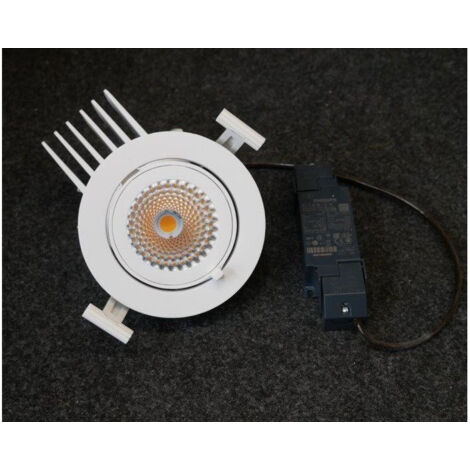 Spot encastre LED 11.9W extractable blanc rond Ø 134x109mm 3000K 1650lm ...