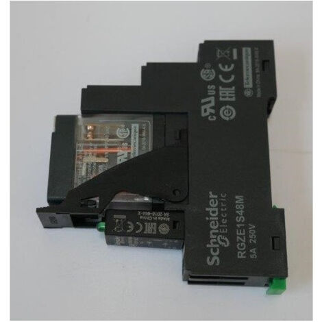 Relais embrochable 2OF 5A 24Vdc LED monté sur embase bornes à vis sur ...