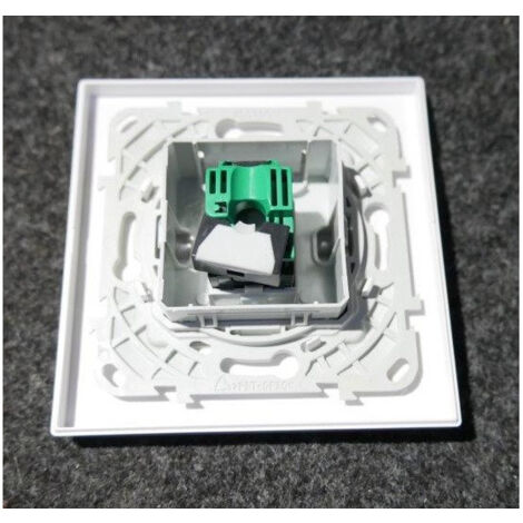 Prise reseau RJ45 cat5E UTP blanc polaire complet avec support et ...