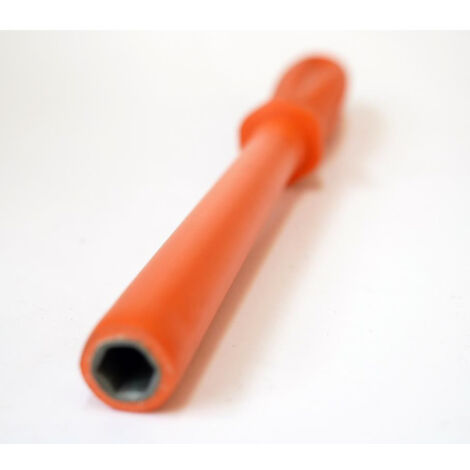 Clé à tube 6 Pans 7x130mm femelle isolée 1000V emmanché orange acier ...