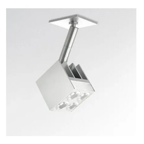 Mini luminaire LED 8W semi-encastré sur pied tête cube 37x37mm ...