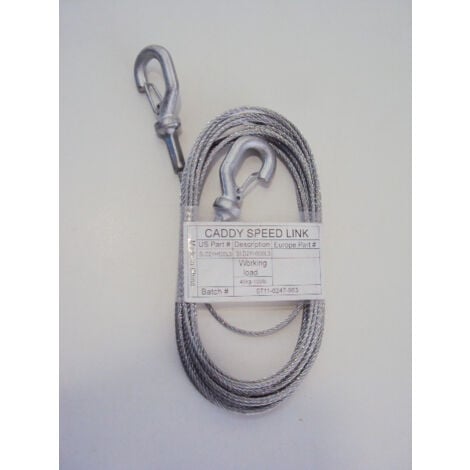 Fixation acier 3m diam 2mm avec 2 fils 500mm crochet aux extremités ...