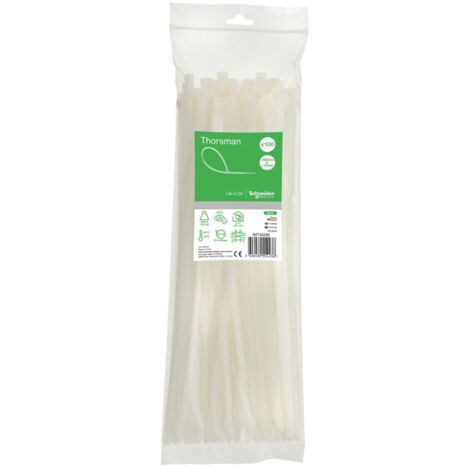 Collier serre-cable translucide 380x7.6mm (blister de 100) pour ...
