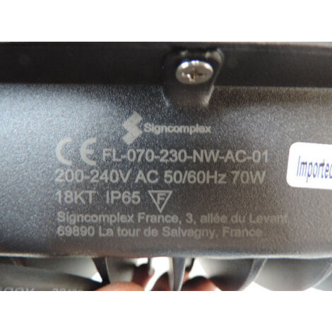 Projecteur exterieur LED 70W noir 338x294x83mm SMD blanc naturel 4000K ...