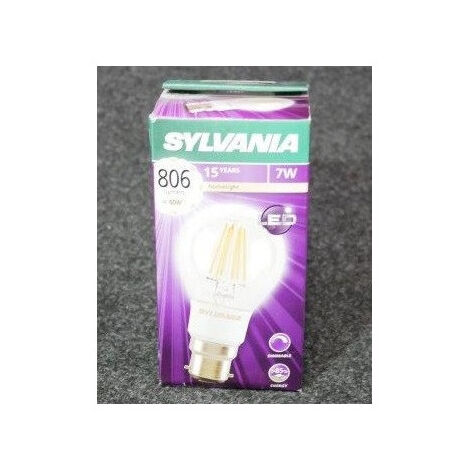 Ampoule LED 7W ronde A60 lumiere chaud 2700K 806lm culot baionette B22 230V dimmable ToLEDo RETRO