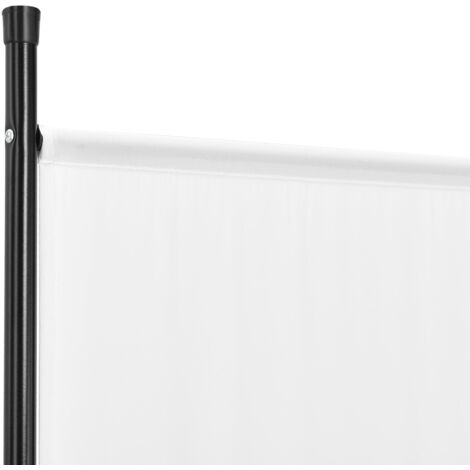 Biombo visual de 5 paneles 171 x 250 cm blanco