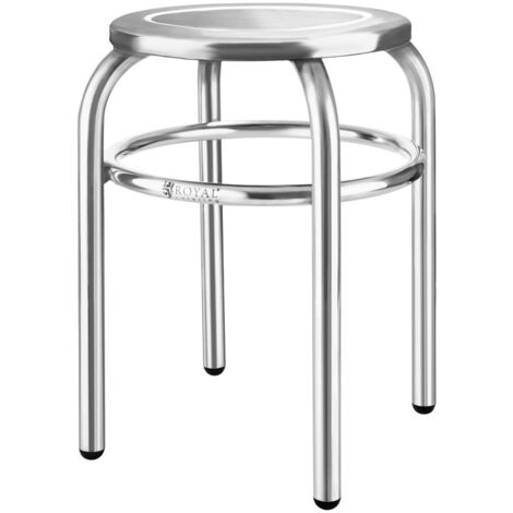 Taburete de acero inoxidable de 29 cm de diámetro en acero inoxidable ...