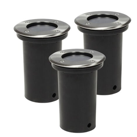 Juego de 3 focos empotrables redondos para exterior, iluminación ...