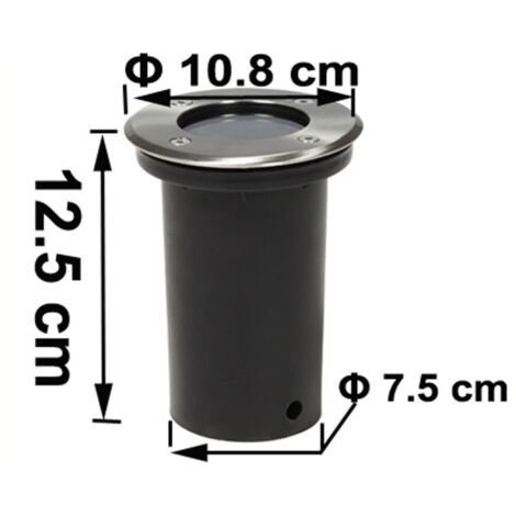 Juego de 3 focos empotrables redondos para exterior, iluminación ...