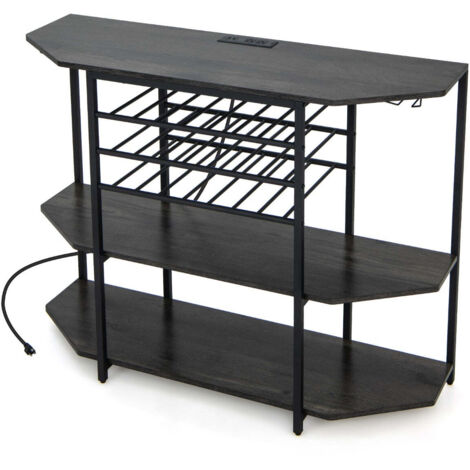 Botellero 120 x 40 x 92 cm con capacidad para 21 botellas y 8 copas ...