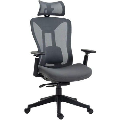 Vinsetto Mesh Office Chair for Home with Lumbar Support, Sliding Seat ...