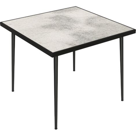 Outsunny Outdoor Dining Table for 4 with Marble Effect Tempered Glass ...