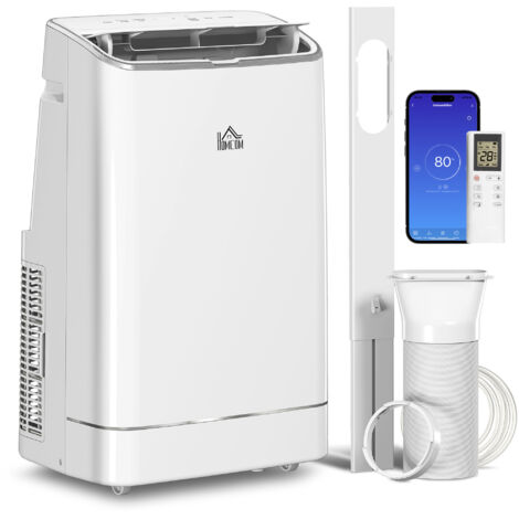 HOMCOM 14000 BTU Portable Air Conditioner Unit with Heater, WiFi Smart App