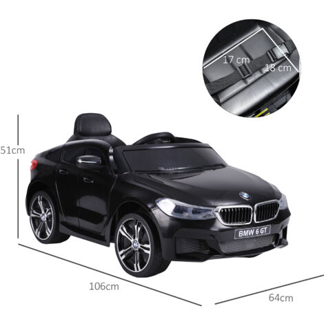 HOMCOM Kids Ride On Car Licensed BMW 6GT 6V Electric Battery Powered ...