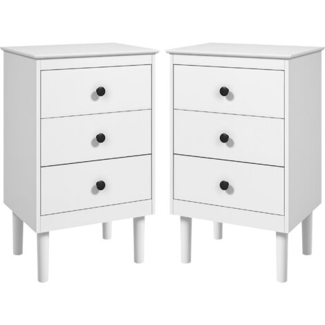 Modern white nightstands set of 2 store