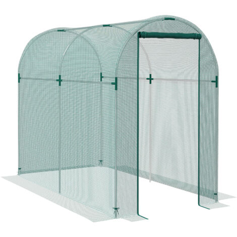 Outsunny Fruit Cage, Plant Protection Tent, 1.2 x 2.4 x 1.9m, Green
