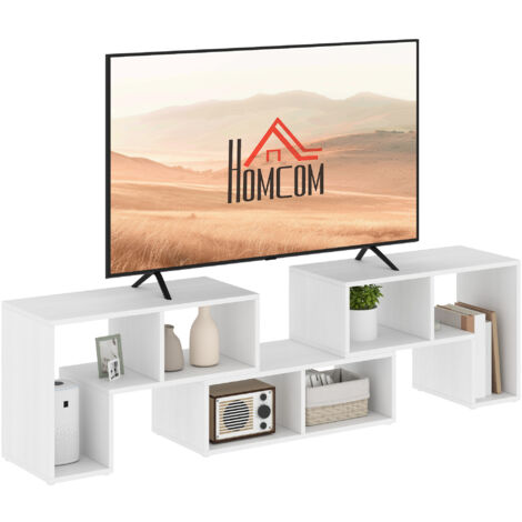 HOMCOM TV Unit for TVs up to 75 Inches, Free Combination TV Stand, White