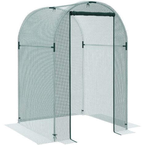 Outsunny Fruit Cage, Plant Protection Tent, 1.2 x 1.2 x 1.9m, Green