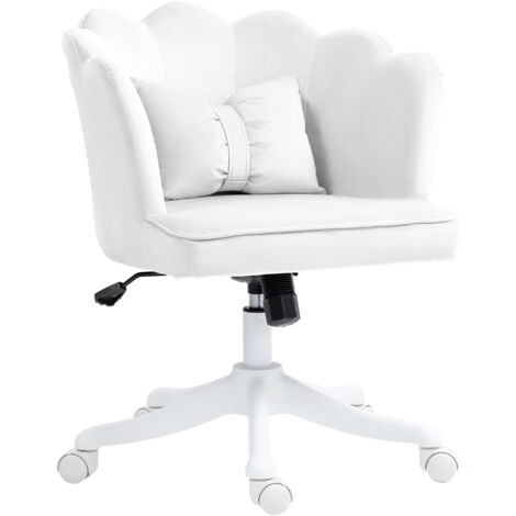 HOMCOM Armless Desk Chair Home Office Chair w/ Wide Seat Tilt Function ...