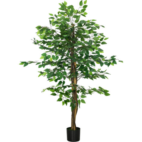 HOMCOM 150cm Artificial Tree Ficus for Indoor Home Decor, Fake Tree